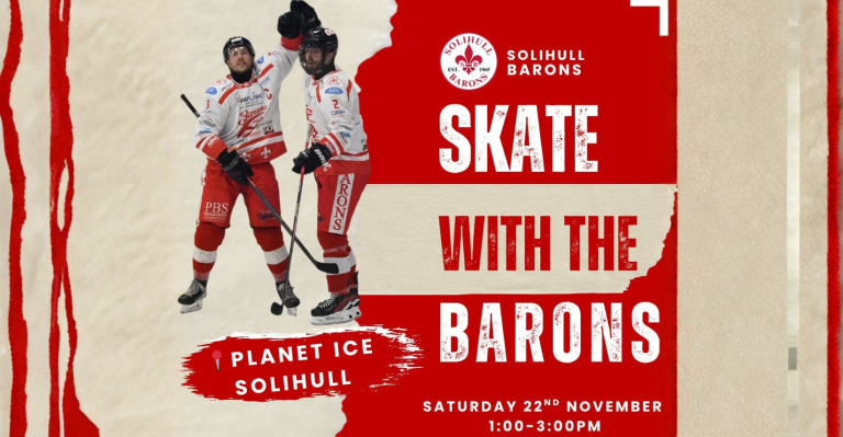 Skate with the Barons | 22nd November – Solihull Barons Ice Hockey